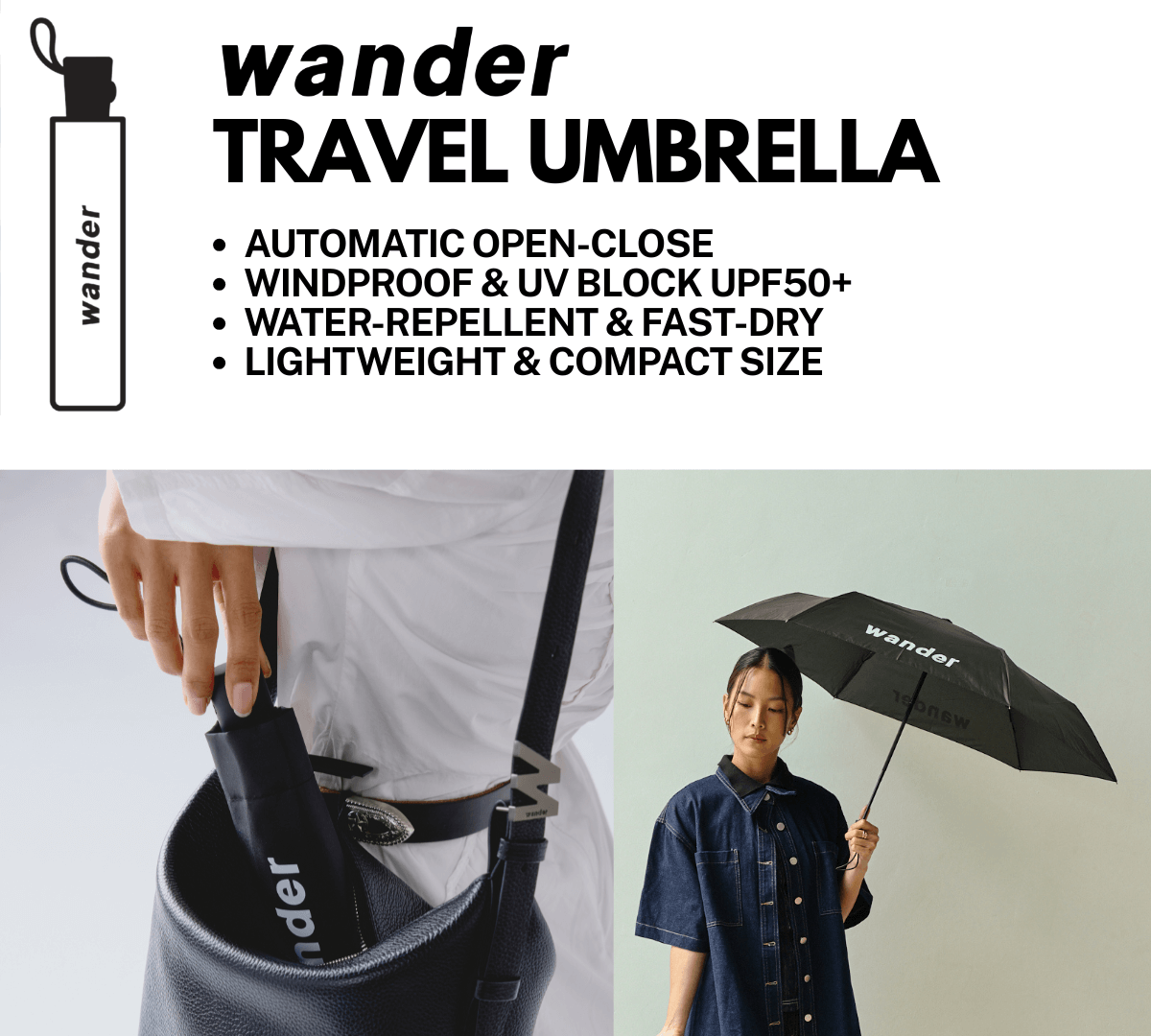 Wander Automatic Travel Umbrella | Wander Global